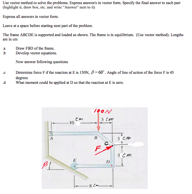 Solved Use vector method to solve the problems. Express | Chegg.com