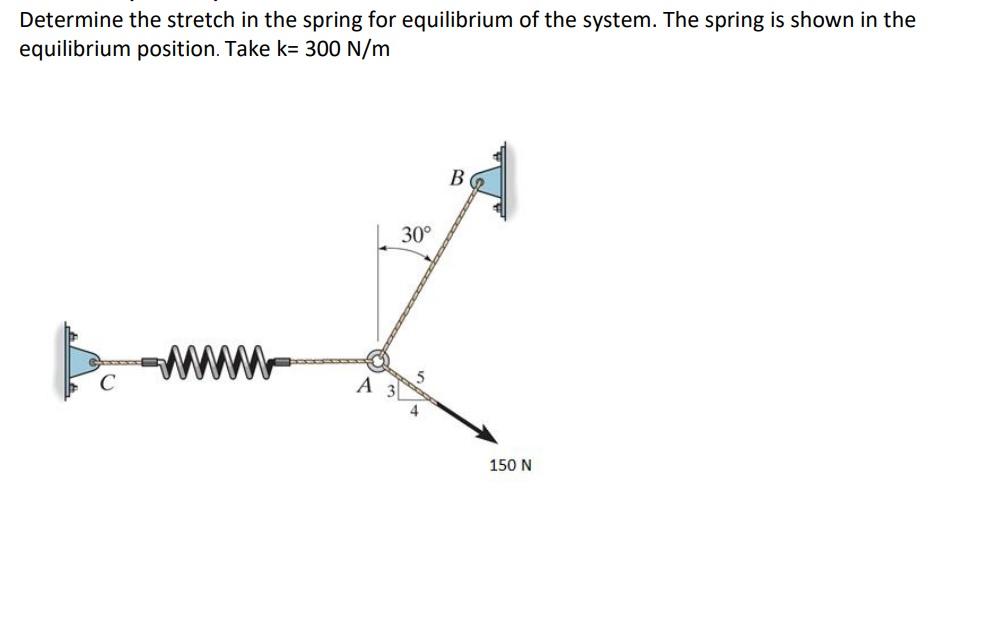 Solved Determine the stretch in the spring for equilibrium | Chegg.com
