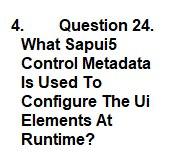 Solved 4. Question 24. What Sapui5 Control Metadata Is Used | Chegg.com