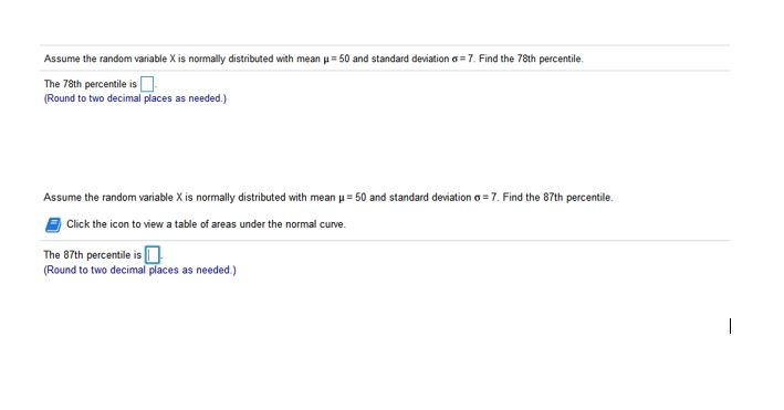 Solved Assume the random variable X is normally distributed | Chegg.com