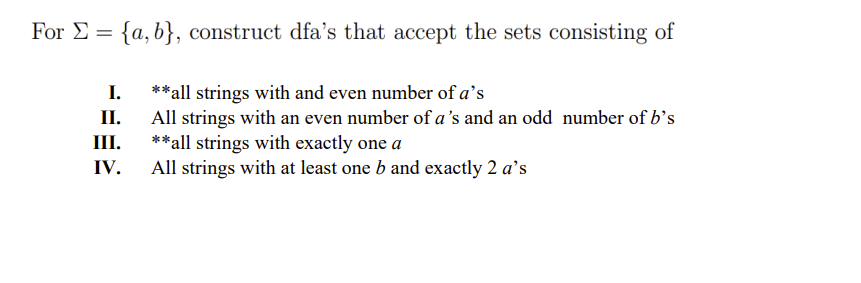 Solved For Σ Ab ﻿construct Dfas That Accept The Sets 3815