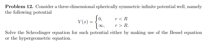 Solved Problem 12. ﻿Consider a three-dimensional spherically | Chegg.com