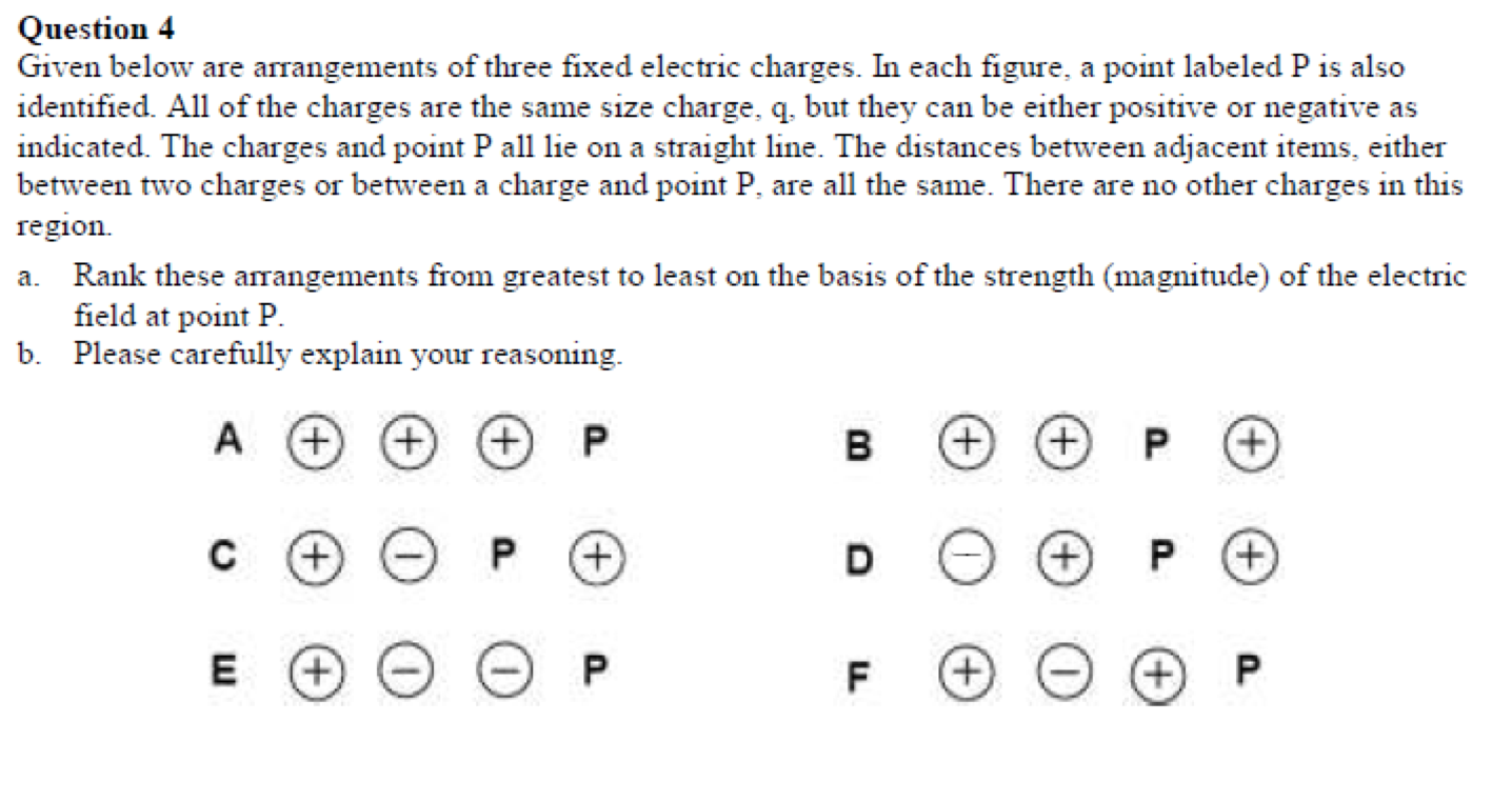 Solved Question 4 Given below are arrangements of three | Chegg.com