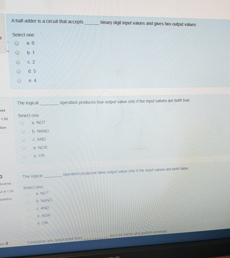 Solved A half-adder is a circuit that accepts binary digit | Chegg.com