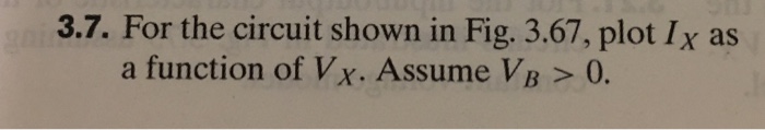 Solved 3.7. For the circuit shown in Fig. 3.67, plot Ix as a | Chegg.com