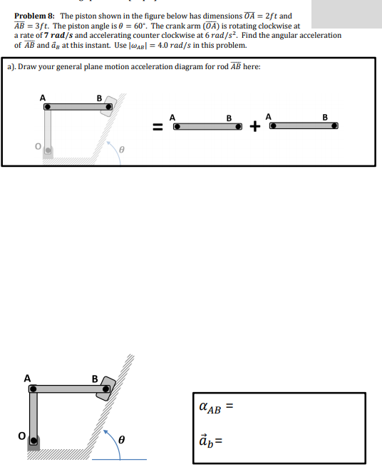 Solved Problem 8: The piston shown in the figure below has | Chegg.com