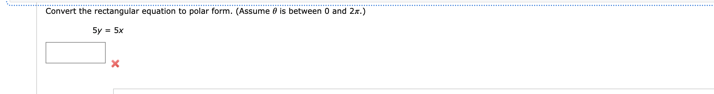 Solved Convert the rectangular equation to polar form. | Chegg.com