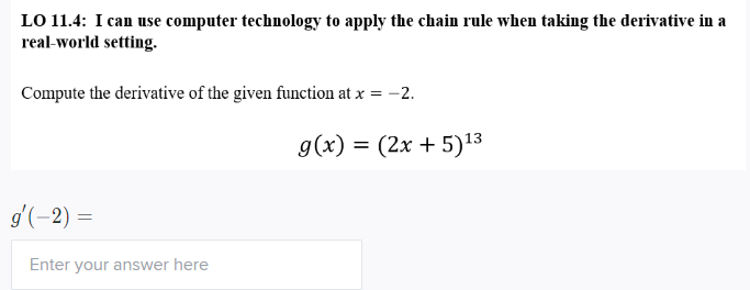 Solved LO 11.4: I can use computer technology to apply the | Chegg.com