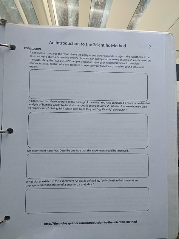 Solved An Introduction to the Scientific Method CONCLUSION A | Chegg.com