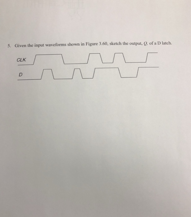 Solved Given the input waveforms shown in Figure 3.60, | Chegg.com