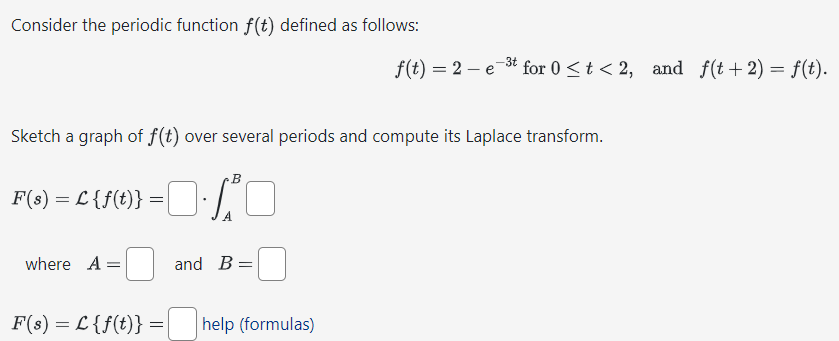 Solved Consider the periodic function f(t) defined as | Chegg.com