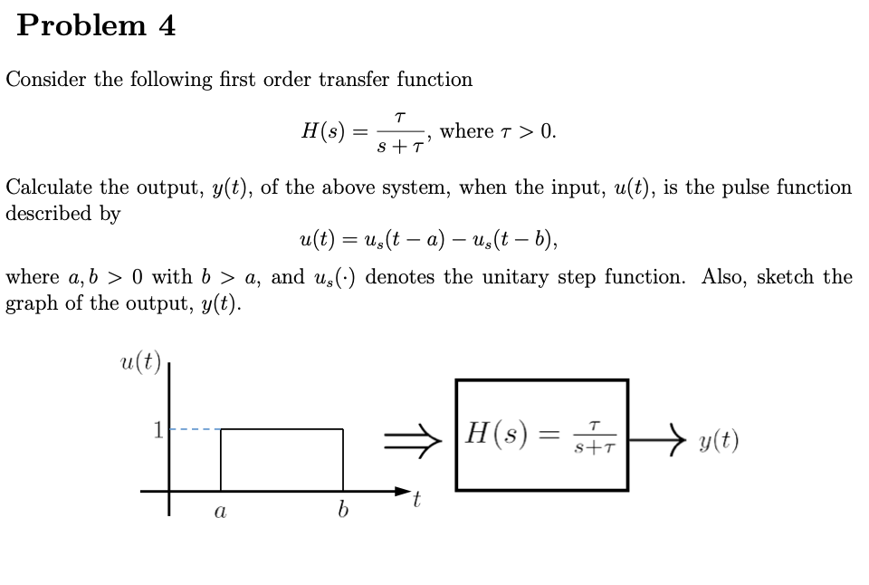 Solved Problem 3 Consider the following transfer function: S | Chegg.com