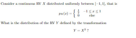 Solved Consider a continuous RV X distributed uniformly | Chegg.com