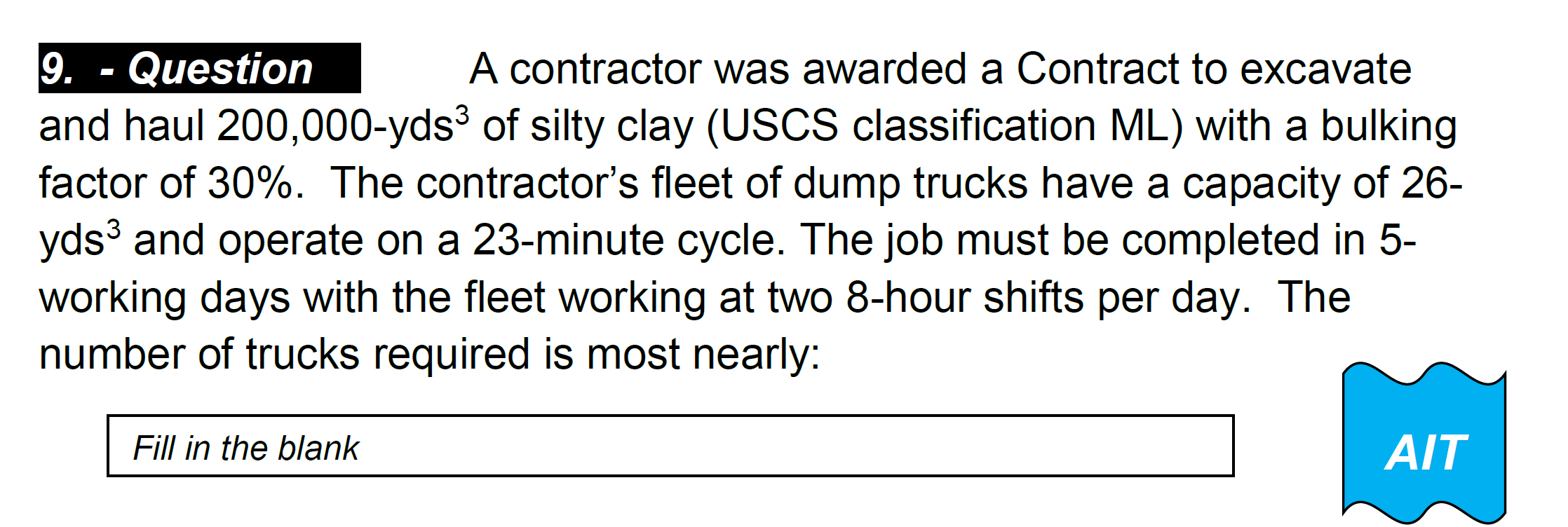 Solved 9. - Question A contractor was awarded a Contract to | Chegg.com