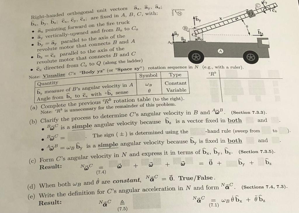 6.11 & Rotational kinematics of a fire ladder. | Chegg.com