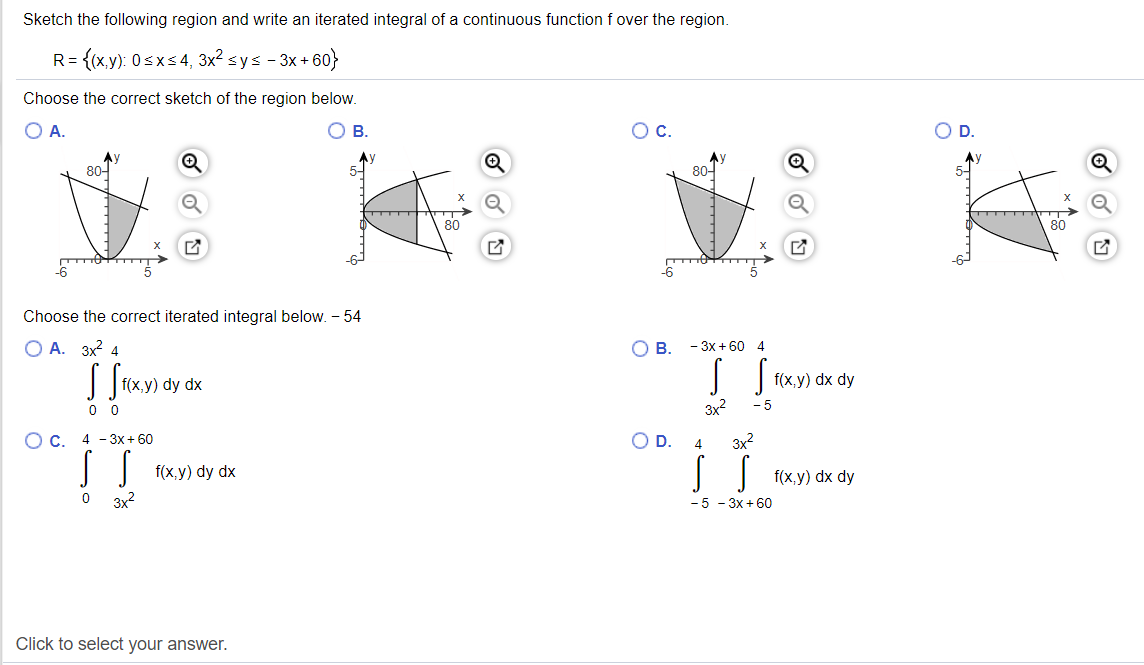 Solved Sketch the following region and write an iterated | Chegg.com
