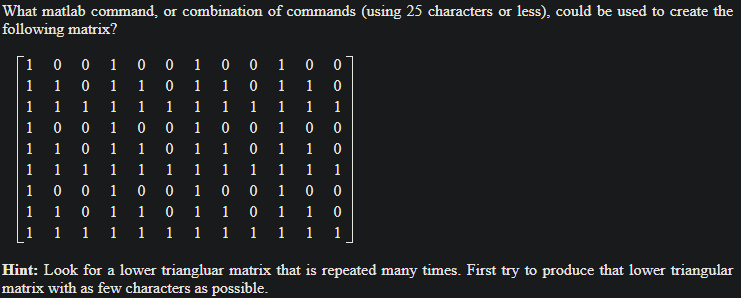 What matlab command, or combination of commands | Chegg.com
