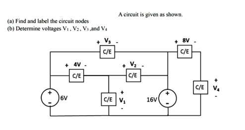 Solved A circuit is given as shown.(a) ﻿Find and label the | Chegg.com