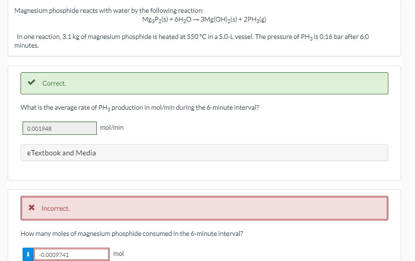 Solved Magnesium phosphide reacts with water by the | Chegg.com