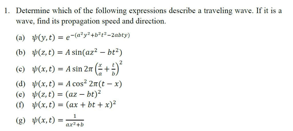 Solved 1. Determine which of the following expressions | Chegg.com
