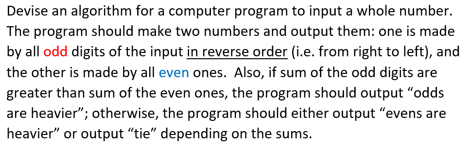 Solved Devise an algorithm for a computer program to input a | Chegg.com