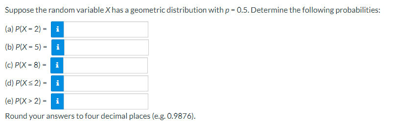 Solved Suppose the random variable X has a geometric | Chegg.com