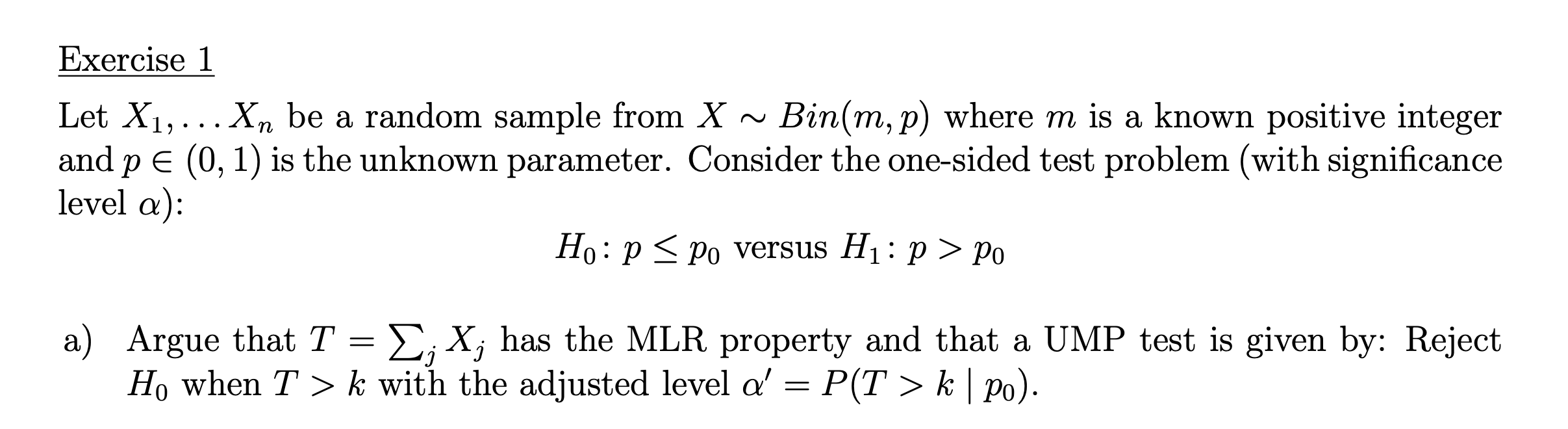 Solved Let X1,…Xn be a random sample from X∼Bin(m,p) where m | Chegg.com