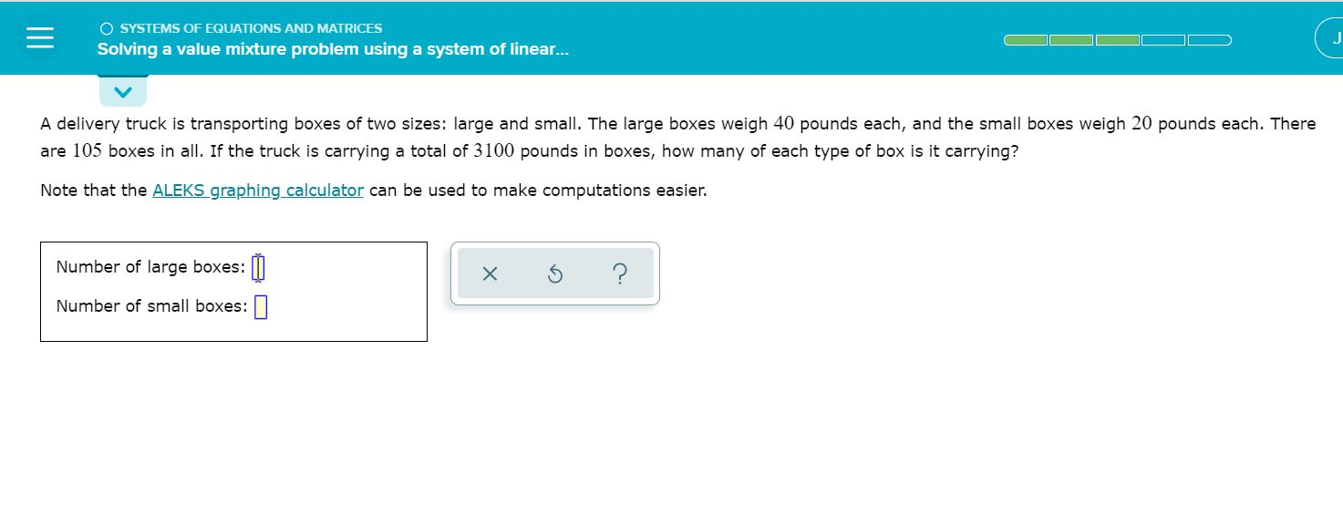 Solved O SYSTEMS OF EQUATIONS AND MATRICES Solving a value | Chegg.com