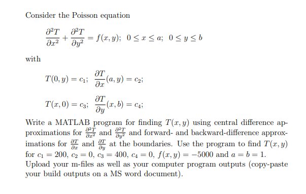 Solved Consider the Poisson equation | Chegg.com