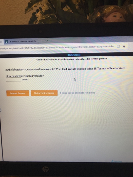 Solved D molecular mass of iron " sul + Y vity do?locator | Chegg.com