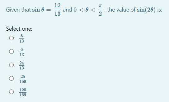 Solved T Given that sin 12 and 0 | Chegg.com