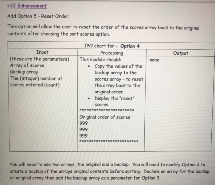 Solved IPO charts for modules continued. IPO chart for- | Chegg.com