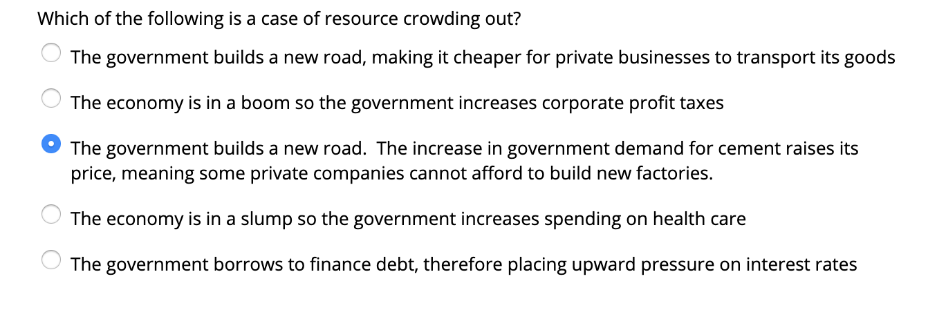 Solved Which of the following is a case of resource crowding | Chegg.com