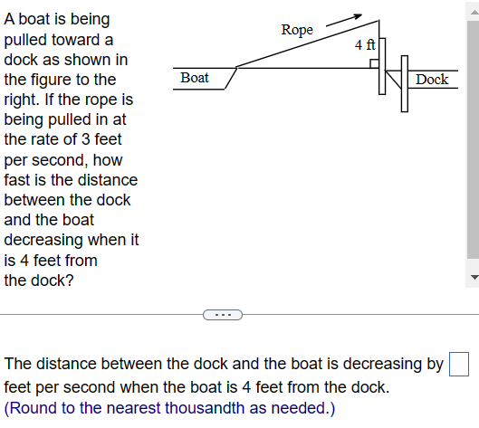 Solved A boat is being pulled toward a dock as shown in the | Chegg.com
