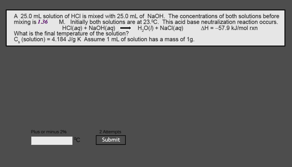 Solved A 25.0 mL solution of HCl is mixed with 25.0 mL of | Chegg.com