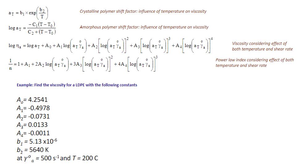 Solved Find the viscosity for a LDPE with the following | Chegg.com