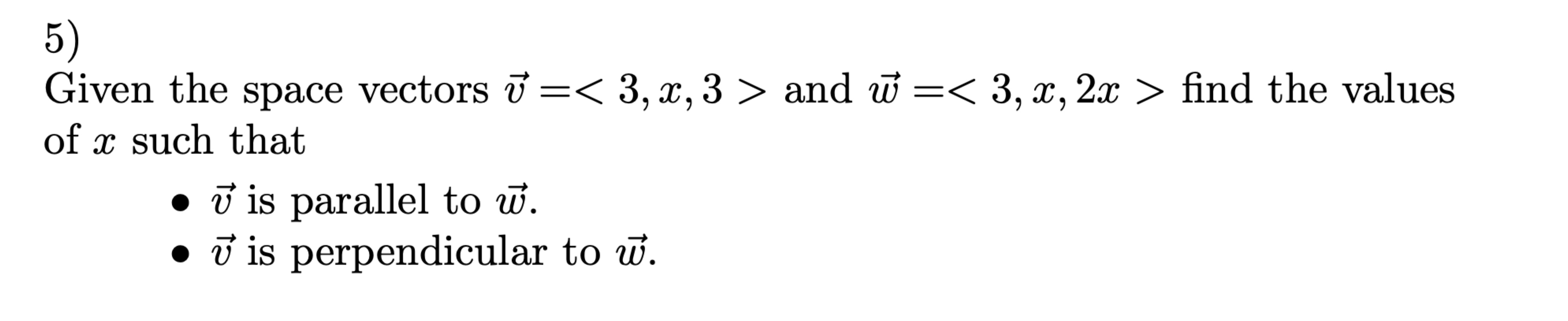 Solved Given the space vectors vec(v)= ﻿and | Chegg.com