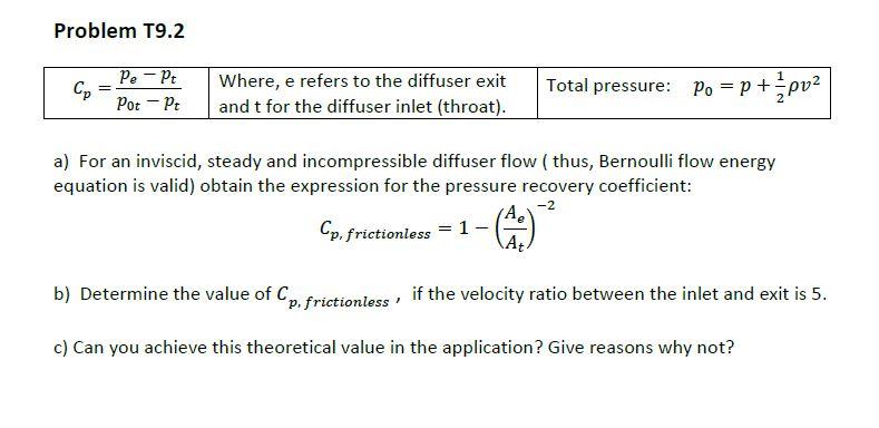 Solved Problem T9.2 Pe-Pt Pot Pt Where, e refers to the | Chegg.com