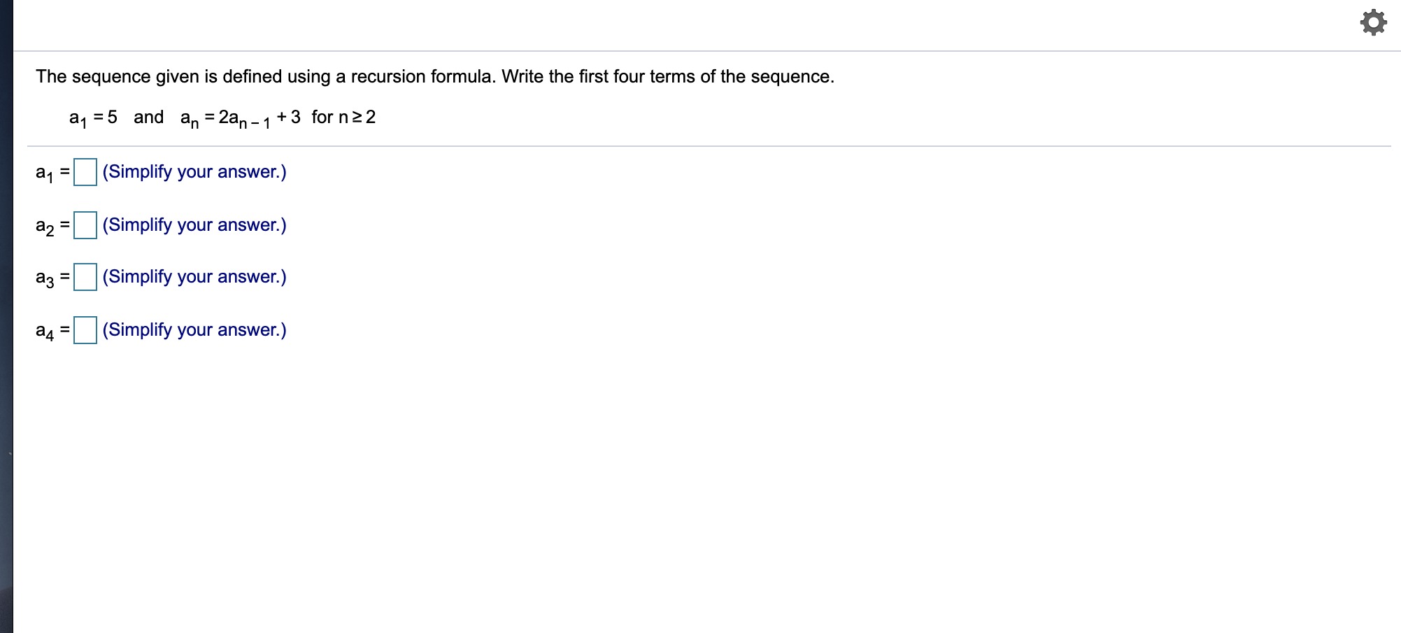 Solved The Sequence Given Is Defined Using A Recursion