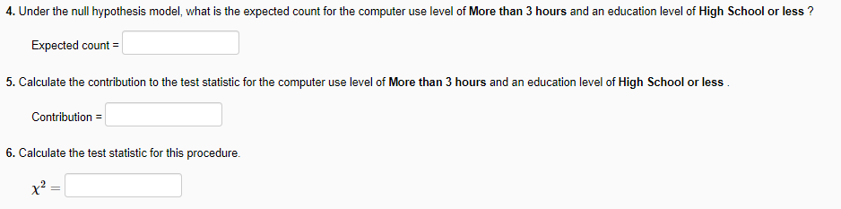 Solved Problem 2. (6 points) Education and computer use - A | Chegg.com
