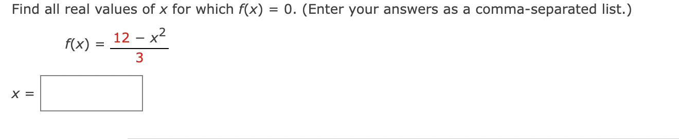 Solved Find all real values of x for which f(x)=0. (Enter | Chegg.com