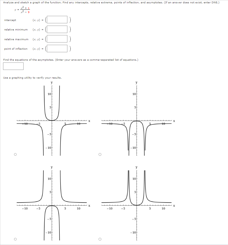 Solved Analyze and sketch a graph of the function. Find any | Chegg.com