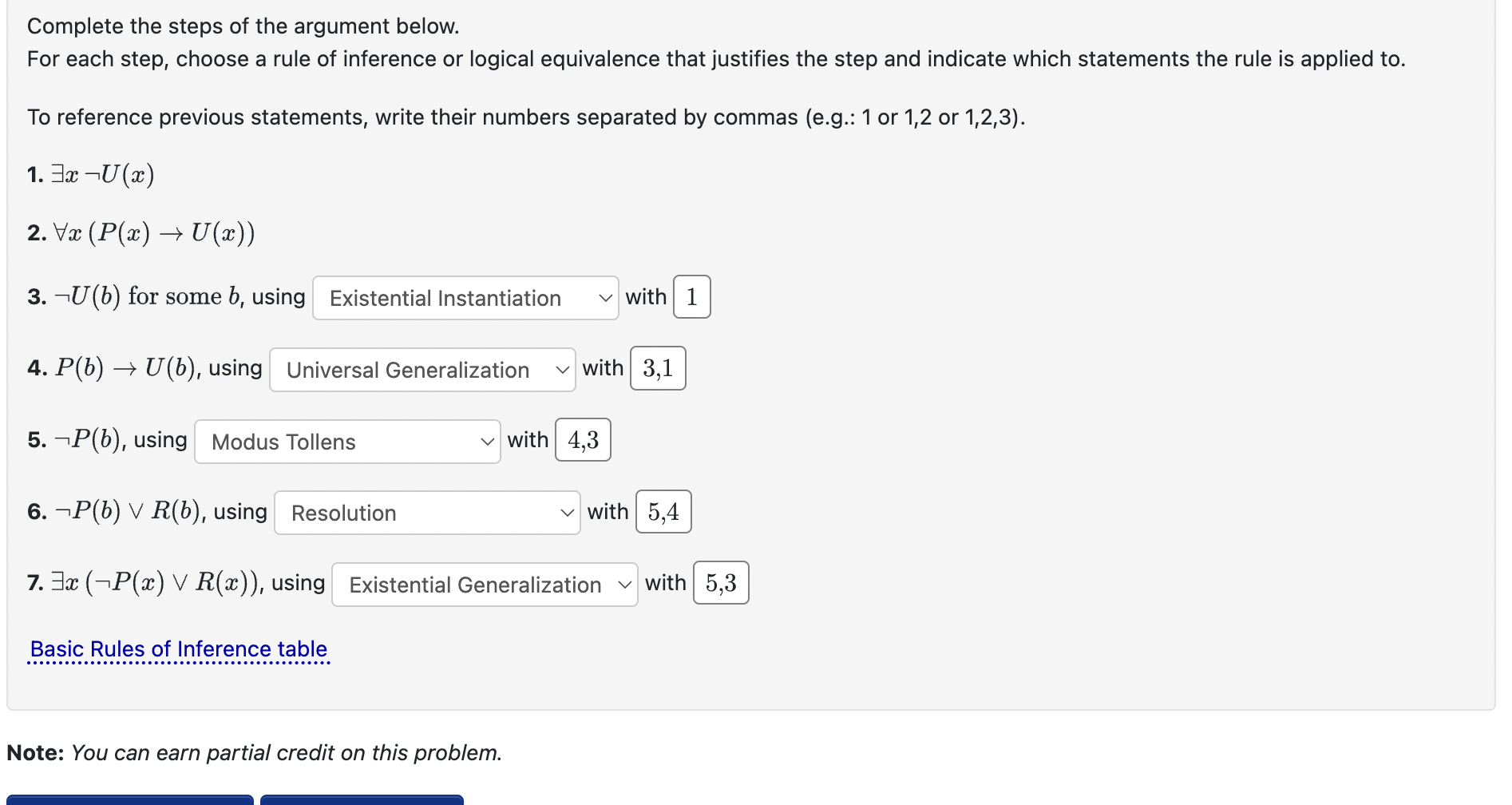 Solved Complete the steps of the argument below. For each | Chegg.com