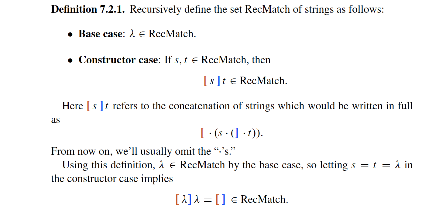 Problem 7.18. Let RecMatch be the set of strings of | Chegg.com