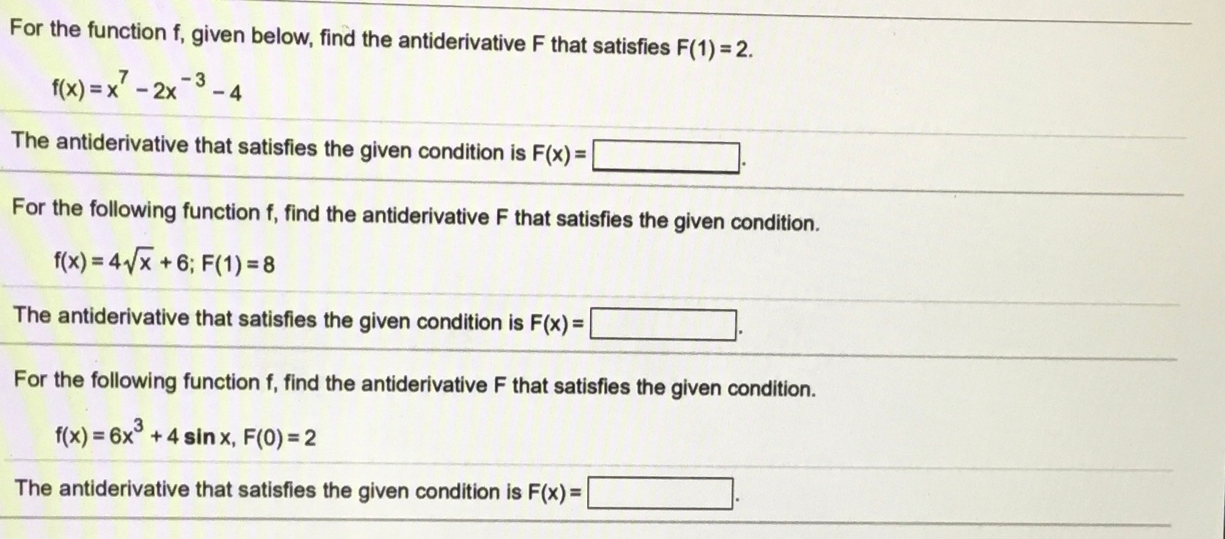 Solved For the function f, given below, find the | Chegg.com