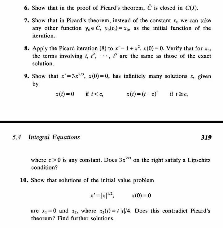 6. Show that in the proof of Picard's theorem, Č is | Chegg.com
