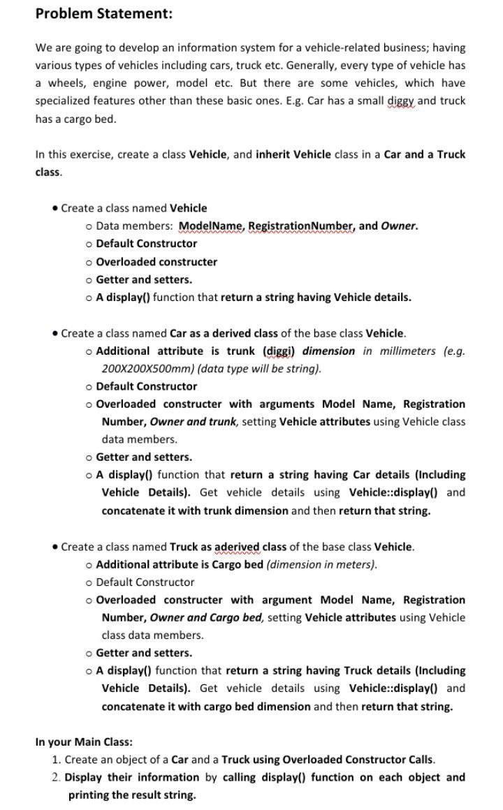 Problem Statement: We are going to develop an | Chegg.com