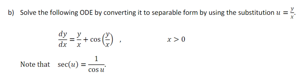 Solved A Solve The Bernoullis Ode Using The Substitution