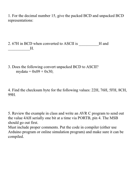 Solved The Avr Microcontroller And Embedded Systems By Ma 0764