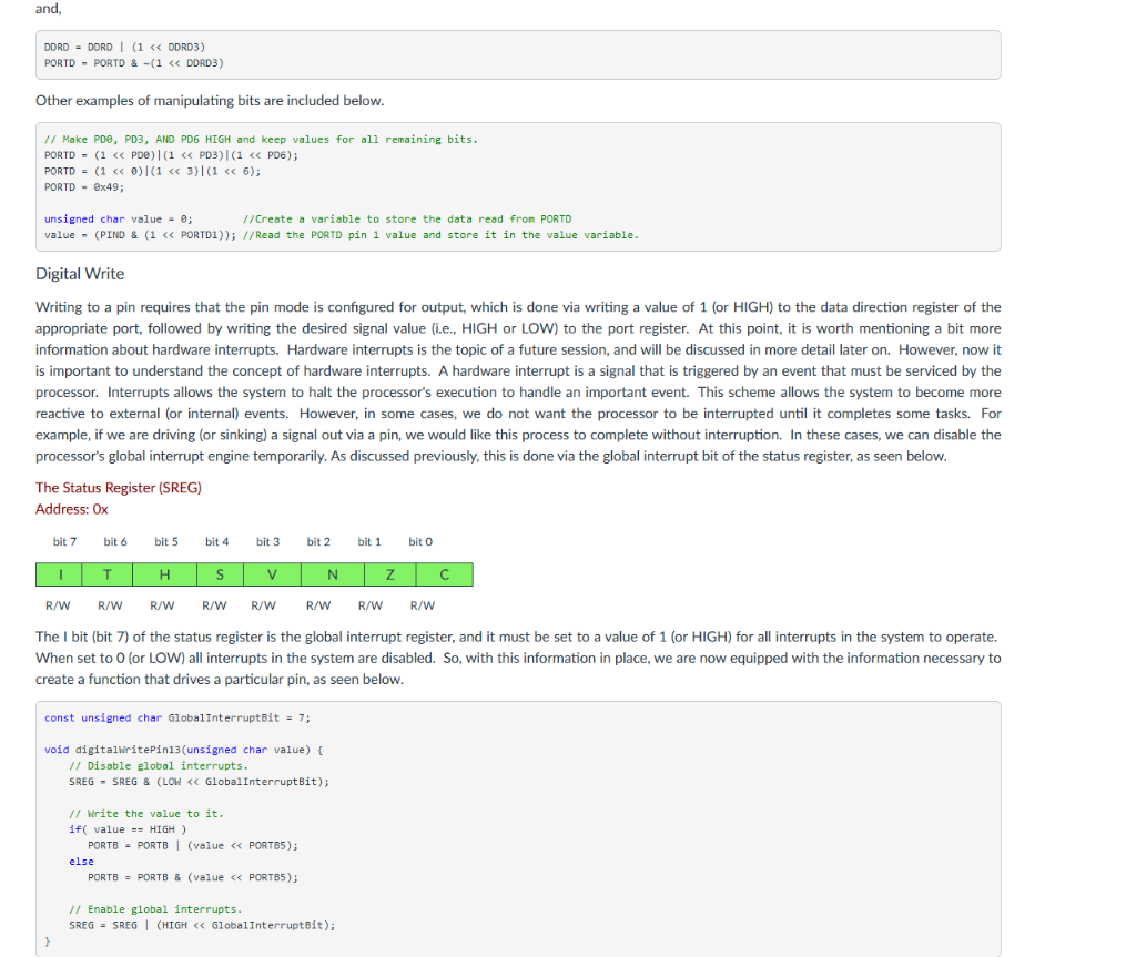 You need to complete the following tasks in arduino | Chegg.com